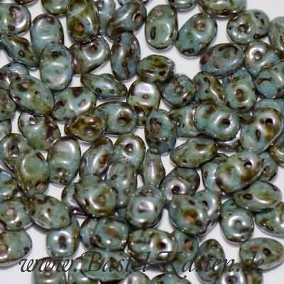 Bastel-Kasten - Superuno 2,5 x 5 mm chalk white blue luster